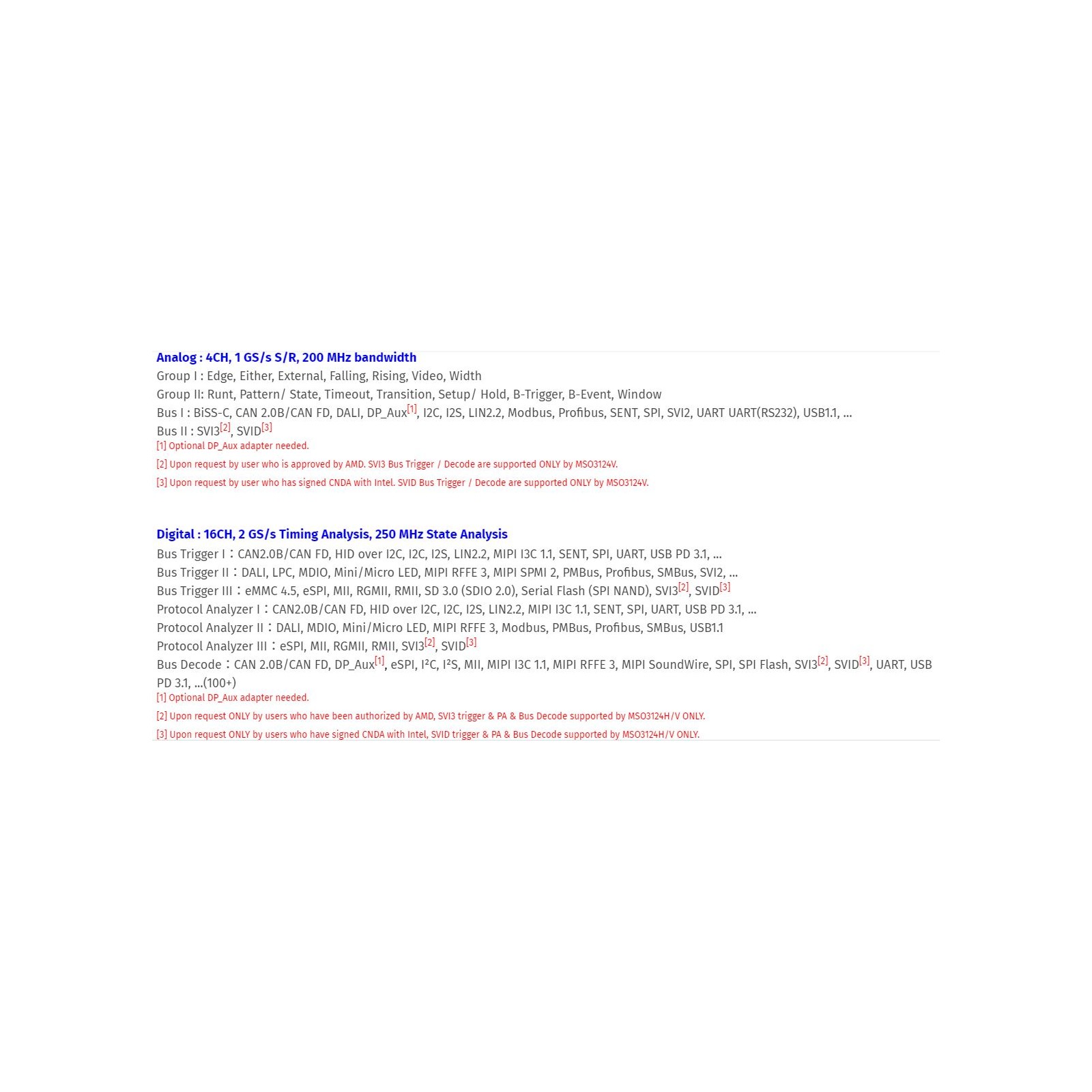 MSO3124H (Mixed Signal Oscilloscope) - ACUTE